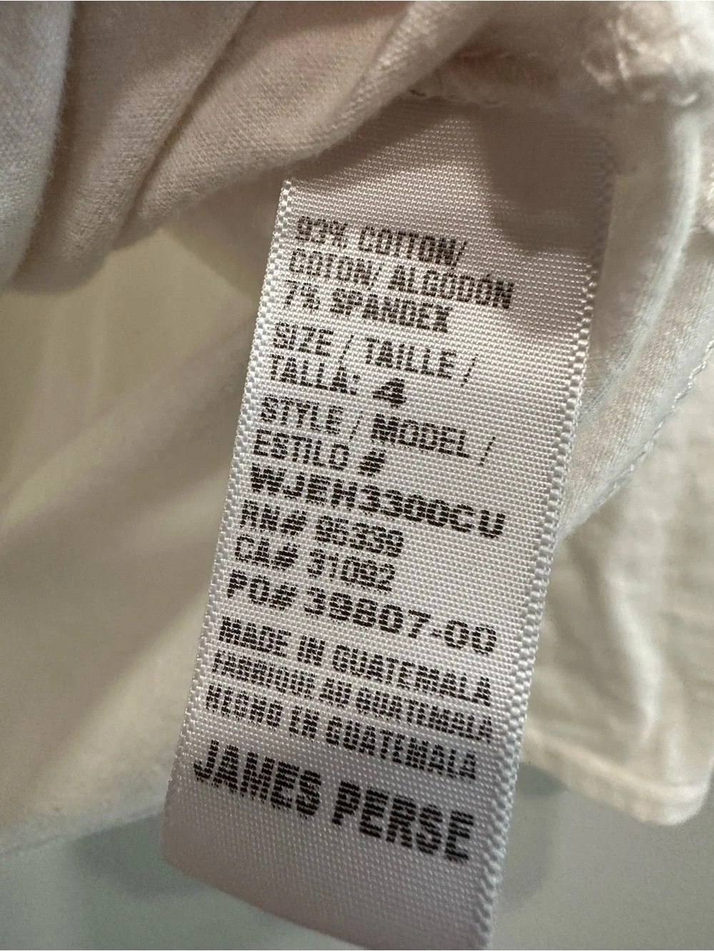 James Perse | Tops | Standard James Perse Size 4 Womens White Vneck ...